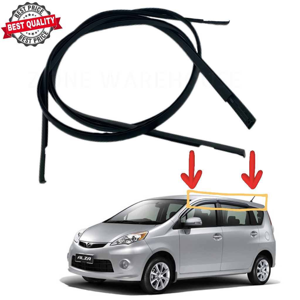 PERODUA ALZA D46T 2009 ROOF MOULDING RUBBER / GETAH BUMBUNG | Shopee ...