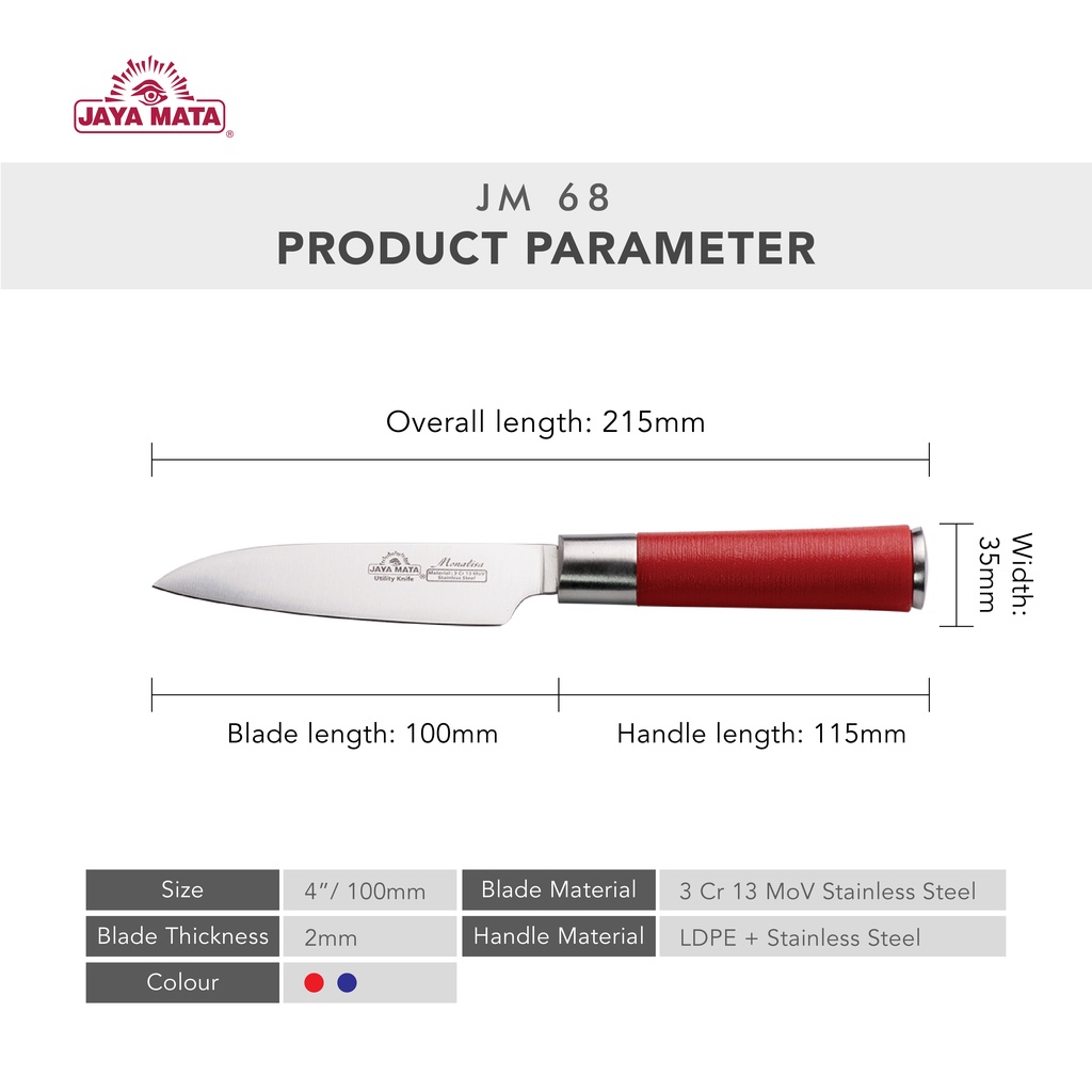 JAYA MATA MONALISA Paring Knife (4") JM68 | Shopee Malaysia
