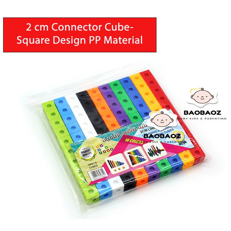 100pcs Counting Math Cube Educational Toy Mathlink Linking Cube Graphic Connection Blocks Link