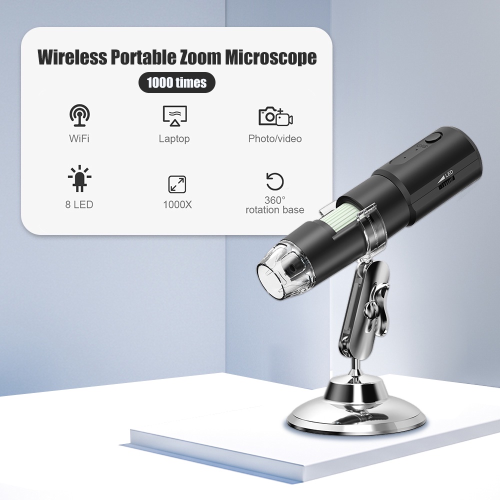 1000X Magnifier 8LED USB Digital Scalp Hair Microscope Skin Detector ...