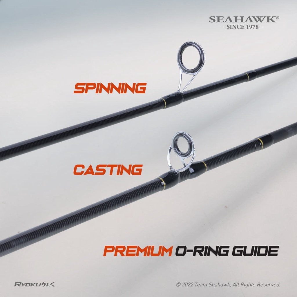 KFT SEAHAWK Ryoku Casting Spinning Fishing Rod Jorang Pancing Mancing ...