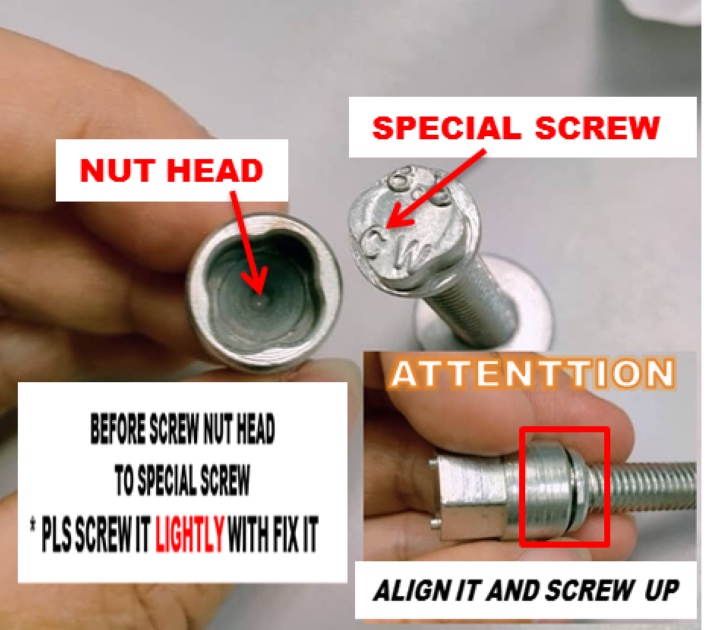 KTM CALIPER SPECIAL SCREW DUKE 200 DUKE 250 DUKE 390 SAFETY LOCK (HIGH ...