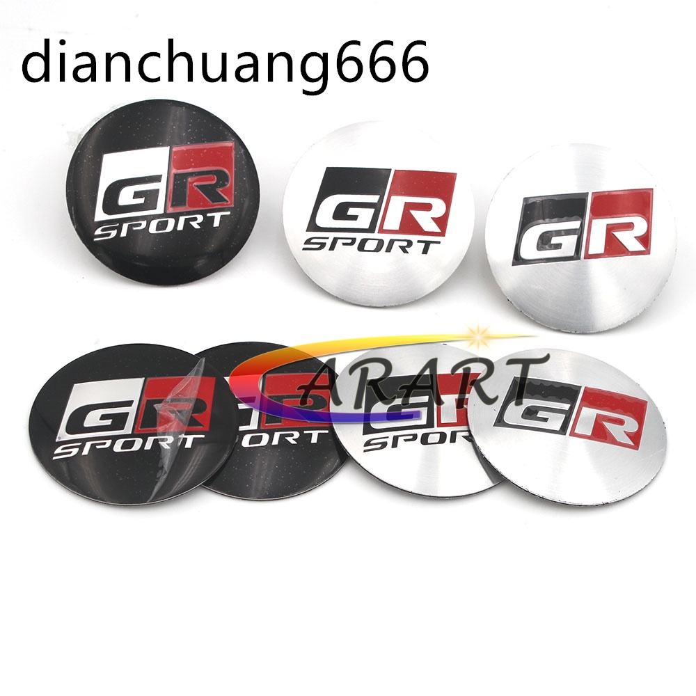 4pcs 56/60/65mm Gr Sport Car Wheel Center Stickers Hub Cap Decal For ...