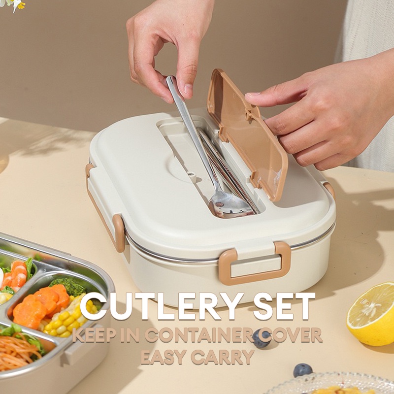 DEAR BEAR 2/5 Compartments Stainless Steel 304 Food Container Lunch Box ...