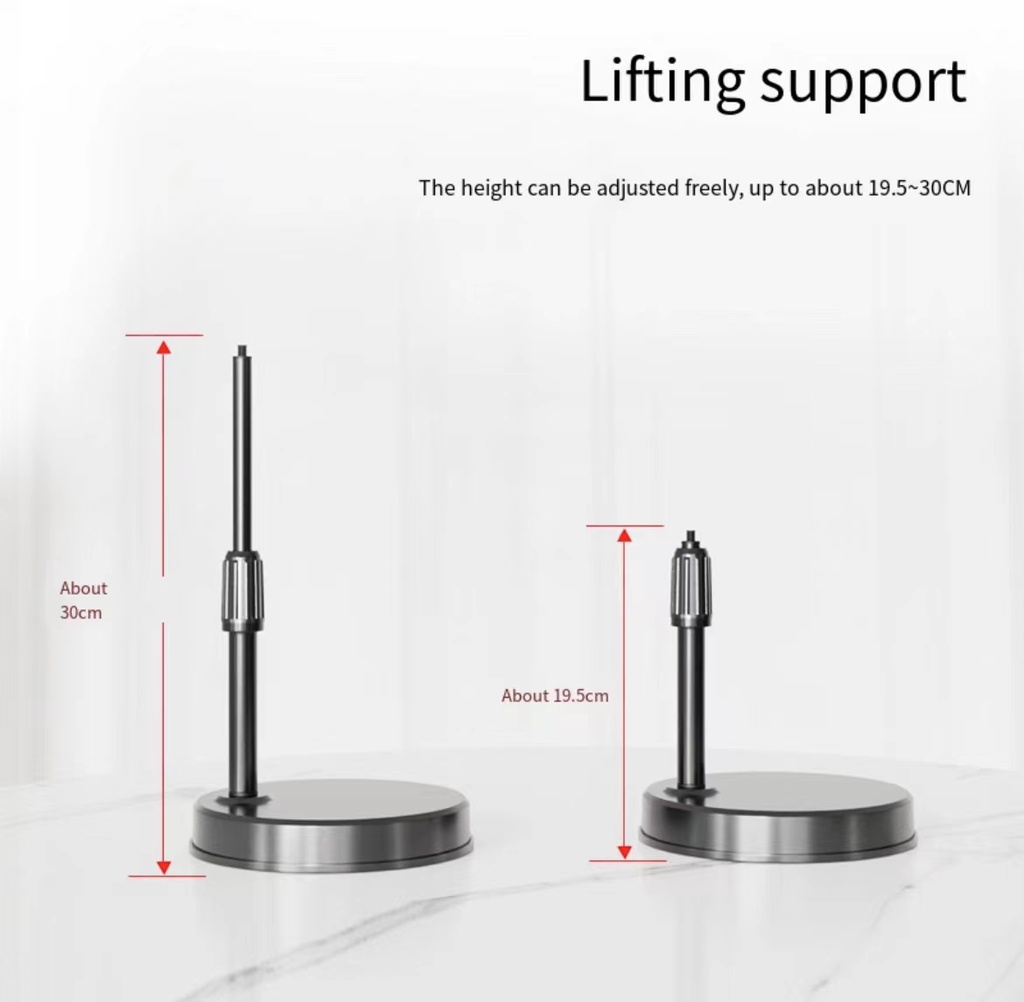 New base weighted disk microphone stand metal lifting rod desktop ...