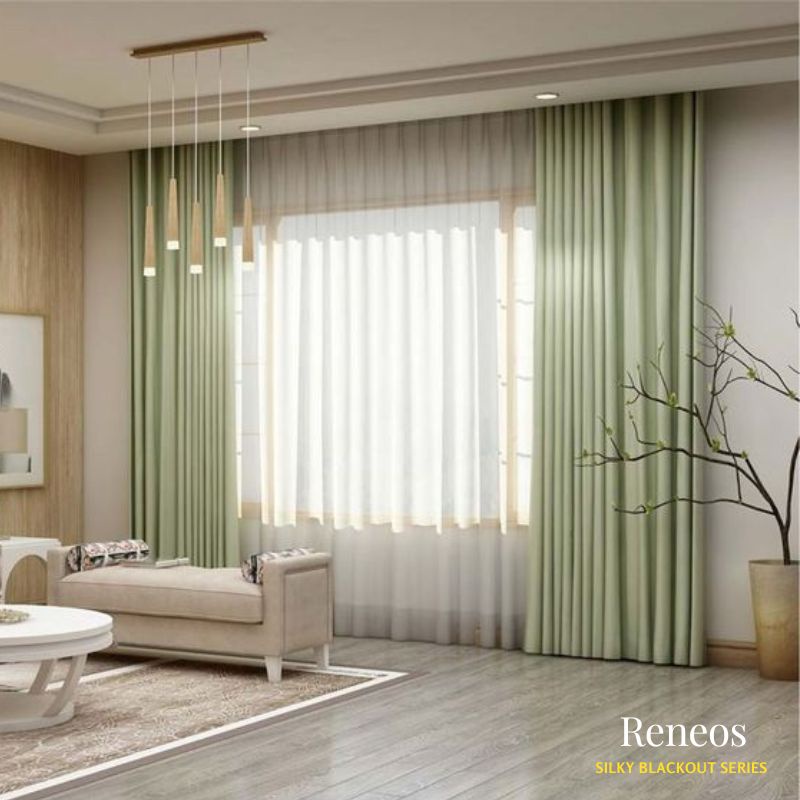 RENEOS Premium Blackout Curtain (Hook) Langsir Sliding Door Langsir ...