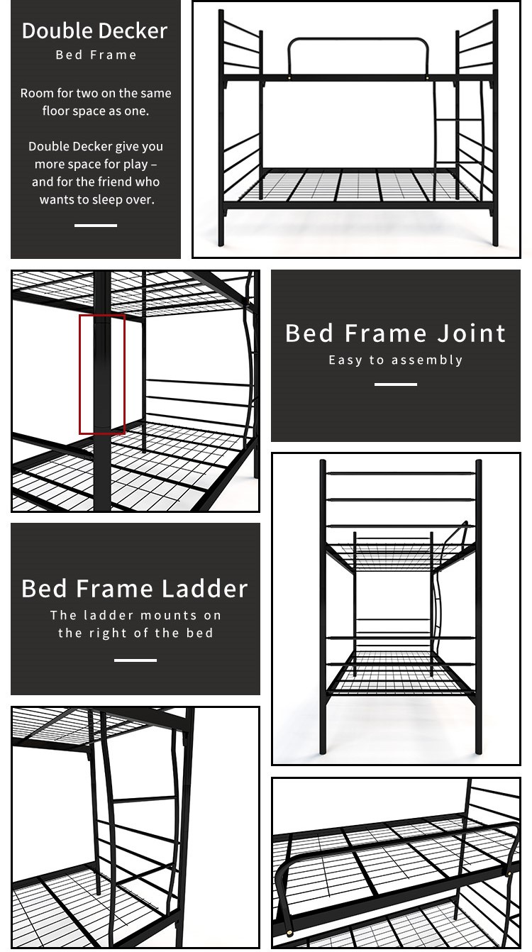 KitchenZ 3V Double Decker Triple Decker Bed Frame Aloha Loft Bed Frame ...