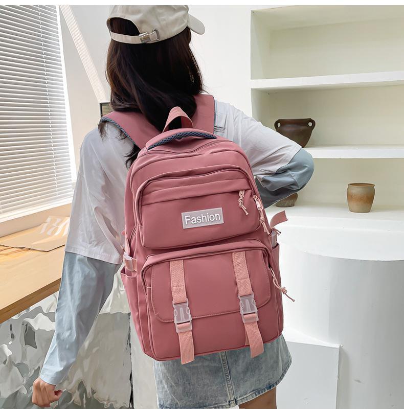 44cm Minimalist Pastel Colors Korean Style Backpack School Bag Korean ...