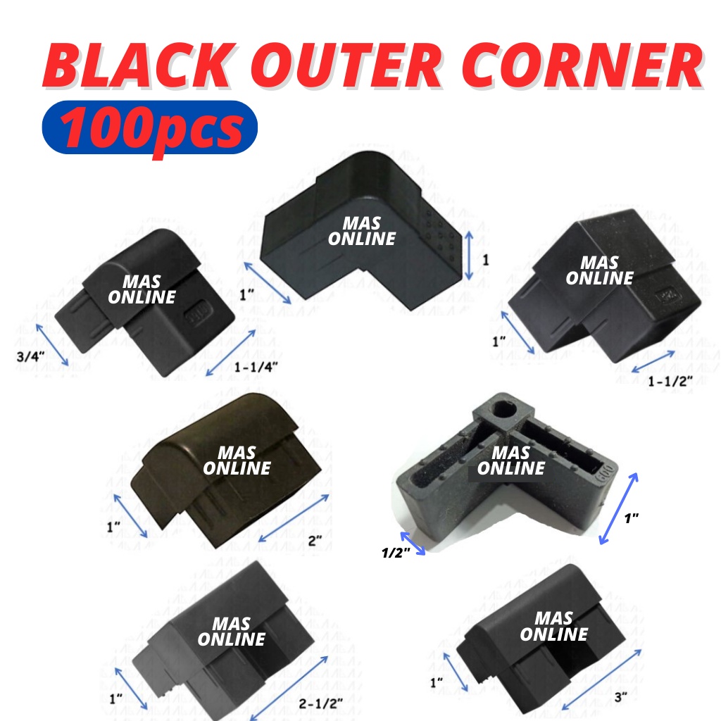 [100pc] MASONLINE Pvc Bracket, Hollow Corner Bracket, Outer & Inner ...