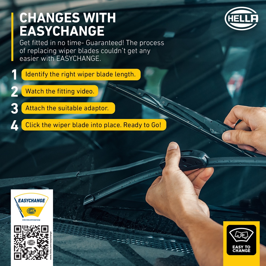 ORIGINAL Hella Cleantech Multi Adapter Wiper Blades Set for Perodua ...