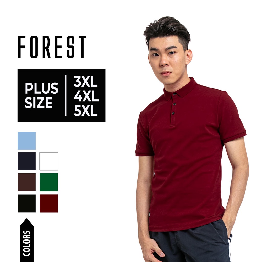 Forest Baju Polo Lelaki Saiz Besar | Forest Plus Size Premium Weight ...