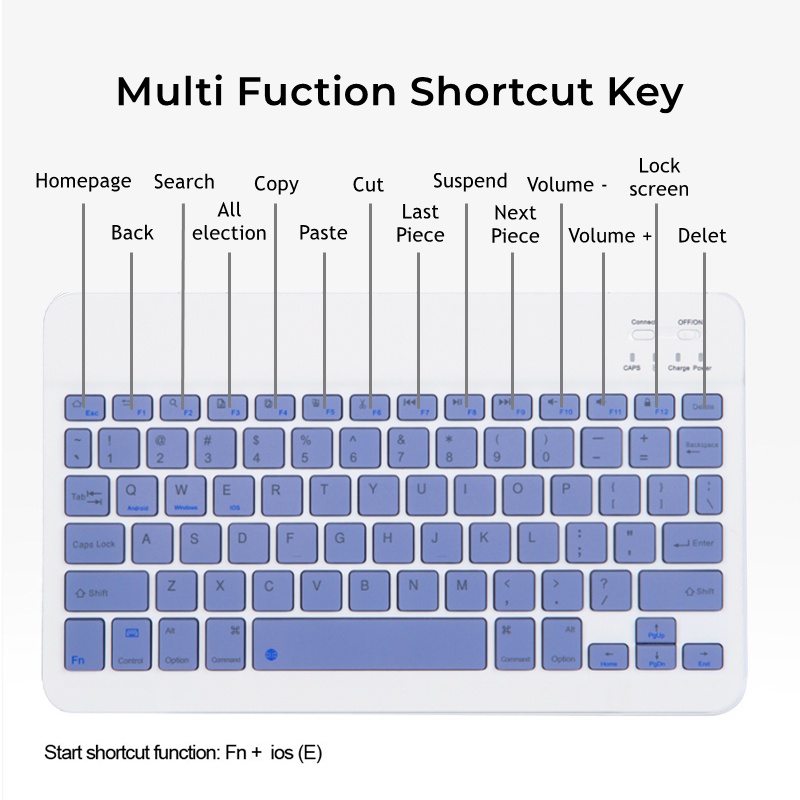NIXXOS For iPad10 Bluetooth Keyboard 360 Protection Magnetic Leather ...