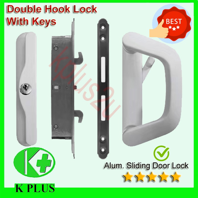 Aluminium Sliding door lock SD01handle Mortise hook kunci gelongsor ...