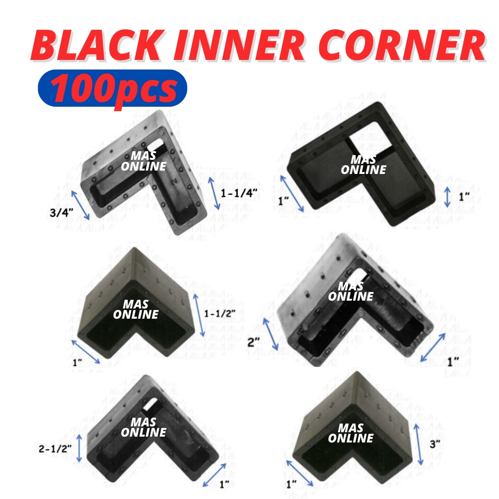 [100pc] MASONLINE Pvc Bracket, Hollow Corner Bracket, Outer & Inner ...