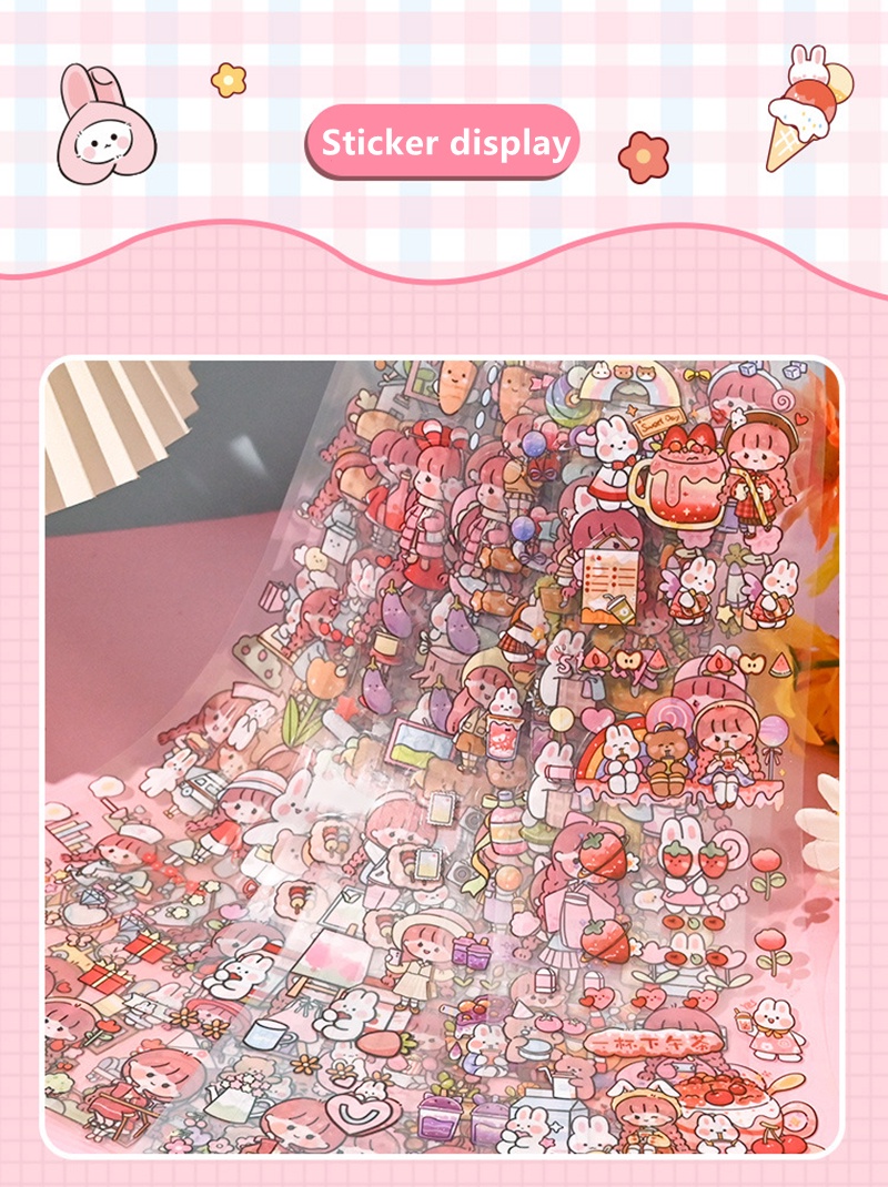 20 Sheets Pack - DIY Cute Long Strip Stickers Girl gift hand ledger ...