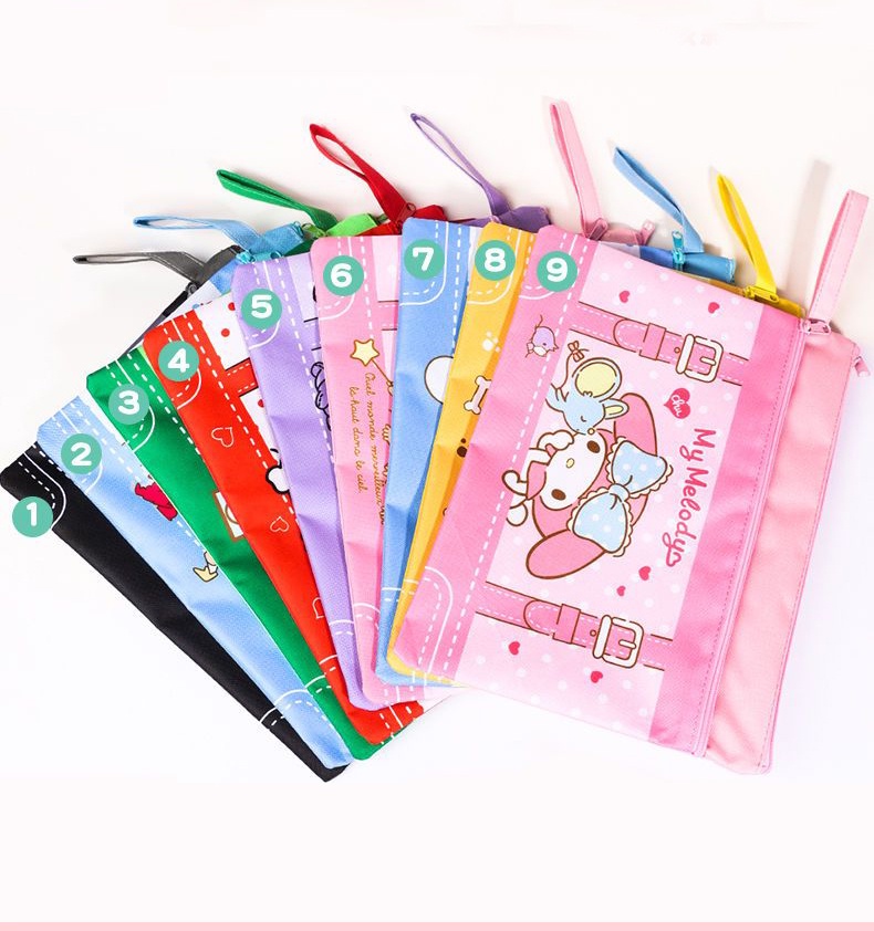 Sanrio Melody Kuromi Corn Dog Test Paper File Bag Folder Office Student ...