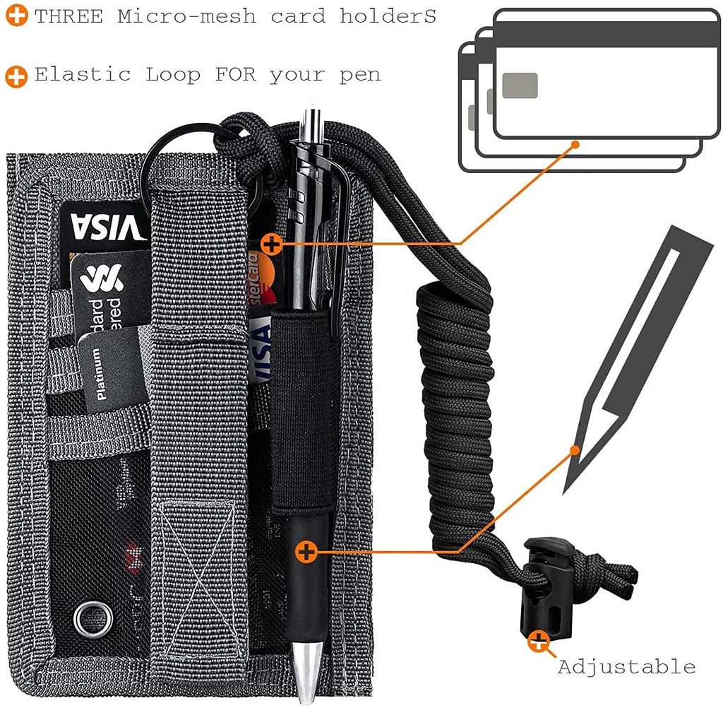 ID Holder Tactical Pouch File Folder Organizer Bag Military Nylon Chest ...