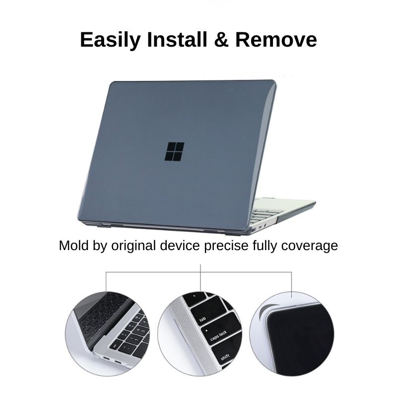 CRYSTAL Notebook Clear Case Hard PC Casing for Microsoft Surface Laptop ...