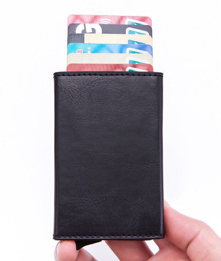 TC BW-025 Magnet Zipper Card Holder With Slim Side Push Pop Up Metal ...