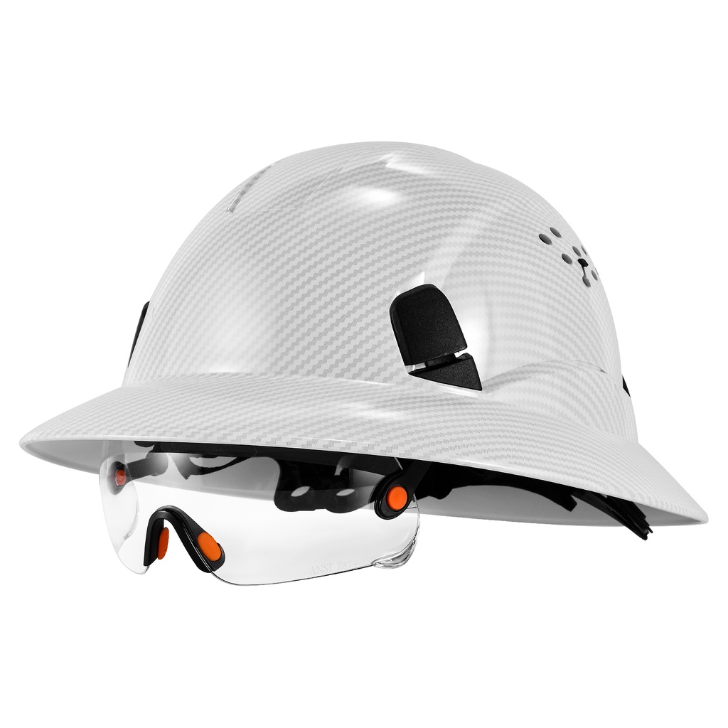 LOEBUCK New carbon fiber full-brim safety helmet with CE goggles anti ...