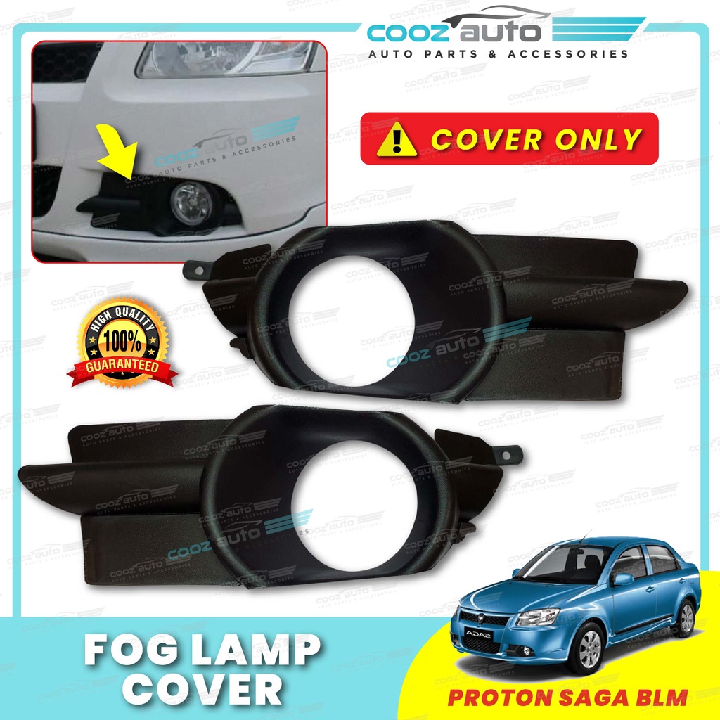 Proton Saga BLM Front Bumper Fog Lamp Sport Light Cover Black | Shopee ...