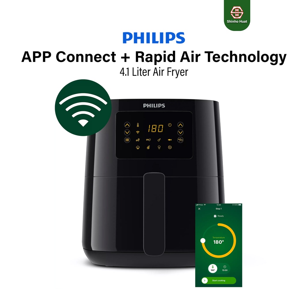 Philips Air Fryer HD9255 HD9255/90 Connected App Pairing Digital Air ...