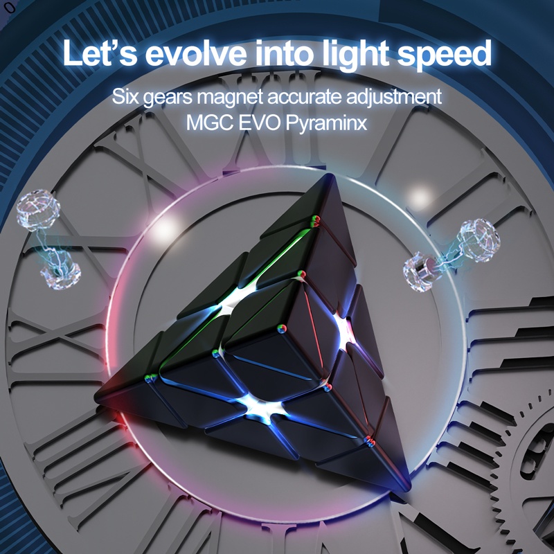 YJ MGC EVO Pyraminx Magnetic Magic Speed Cube Stickerless Professional ...