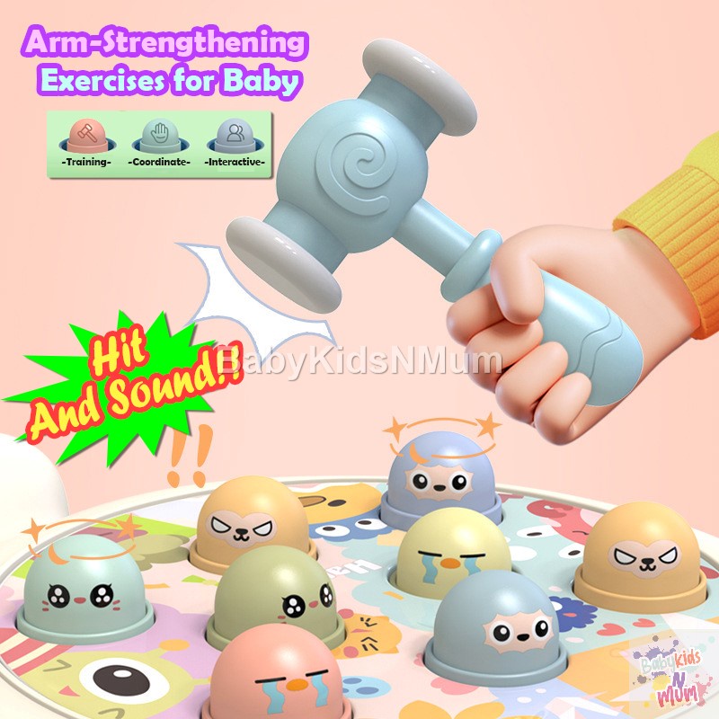 Whack A Mole Interactive Toy Hit Sound Musical Learning Active Early ...