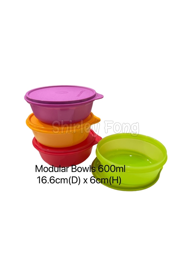 Tupperware Modular Bowl 600ml (4pcs) | Shopee Malaysia