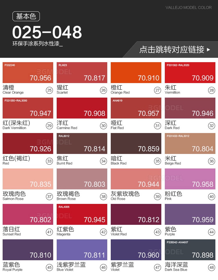 [Vallejo Model] 025- 048 Color acrylic 17ml | Shopee Malaysia
