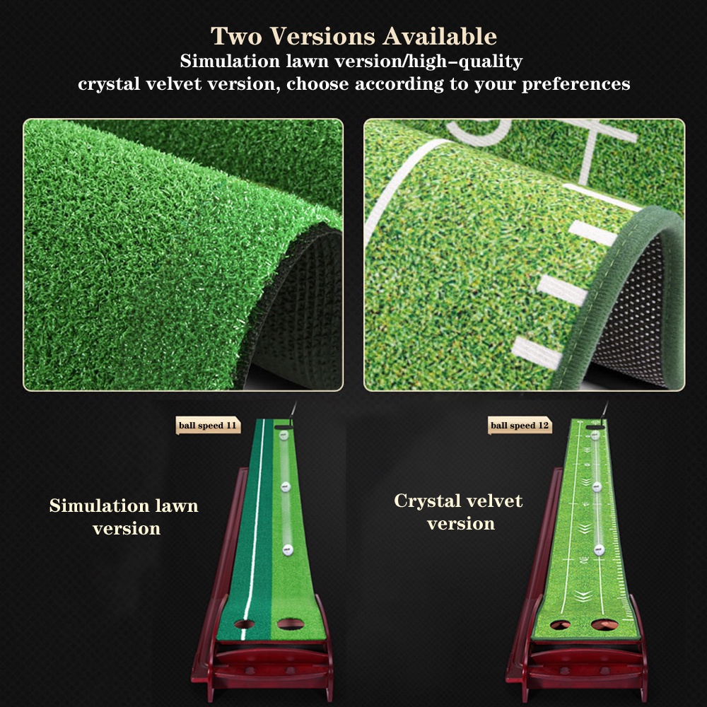 PGM New style 3M mini solid wood golf putting mat with magnetic ...