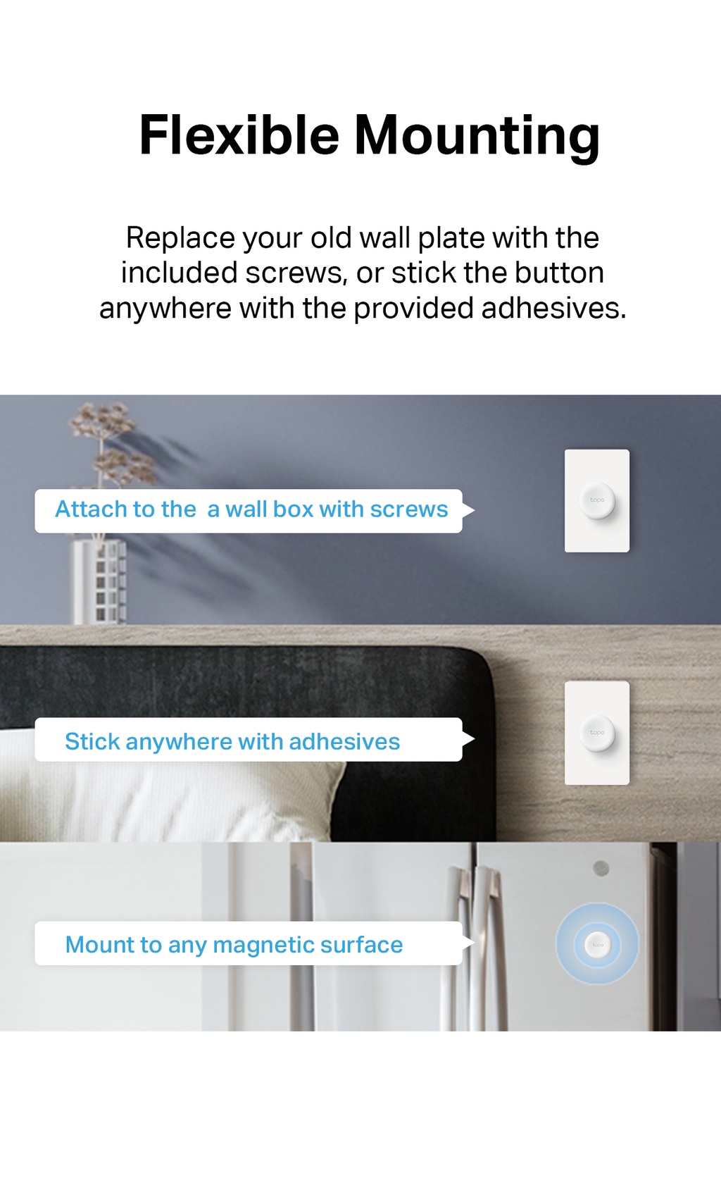 TP-LINK Tapo S200D Wireless Mini Switch Smart Doorbell One Button & App ...