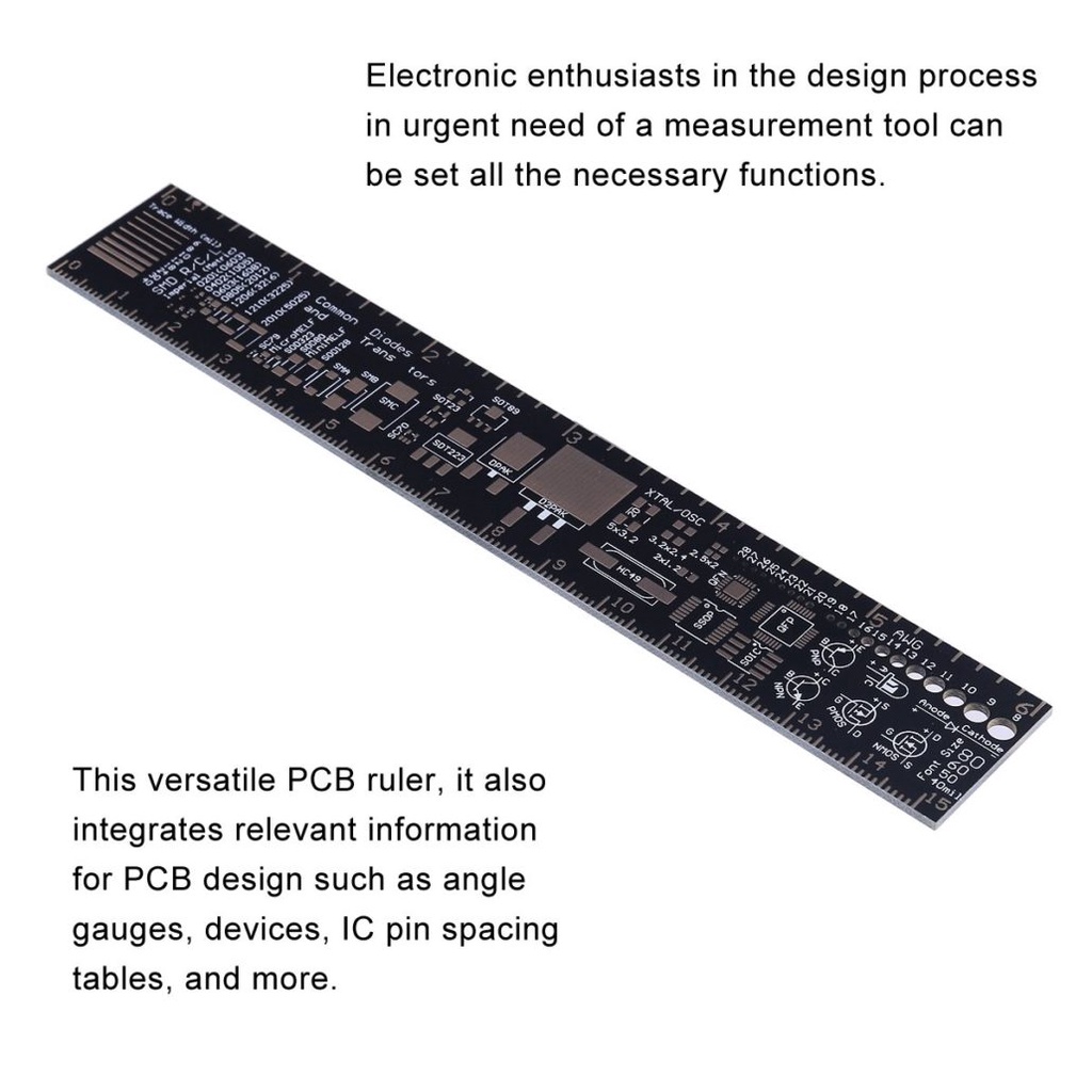 (6 Inch / 15CM) PCB Reference Ruler, Measuring Multipurpose Engineering ...
