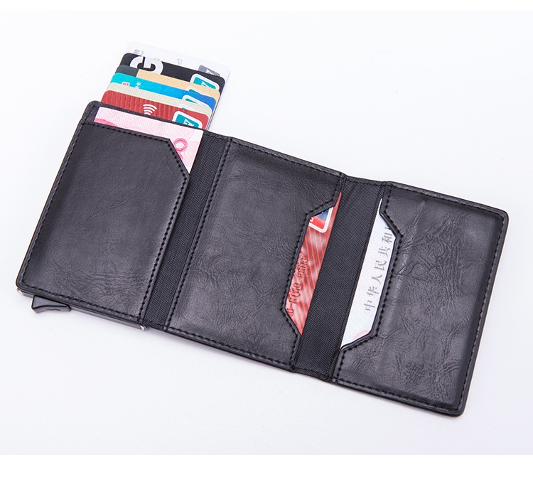TC BW-025 Magnet Zipper Card Holder With Slim Side Push Pop Up Metal ...