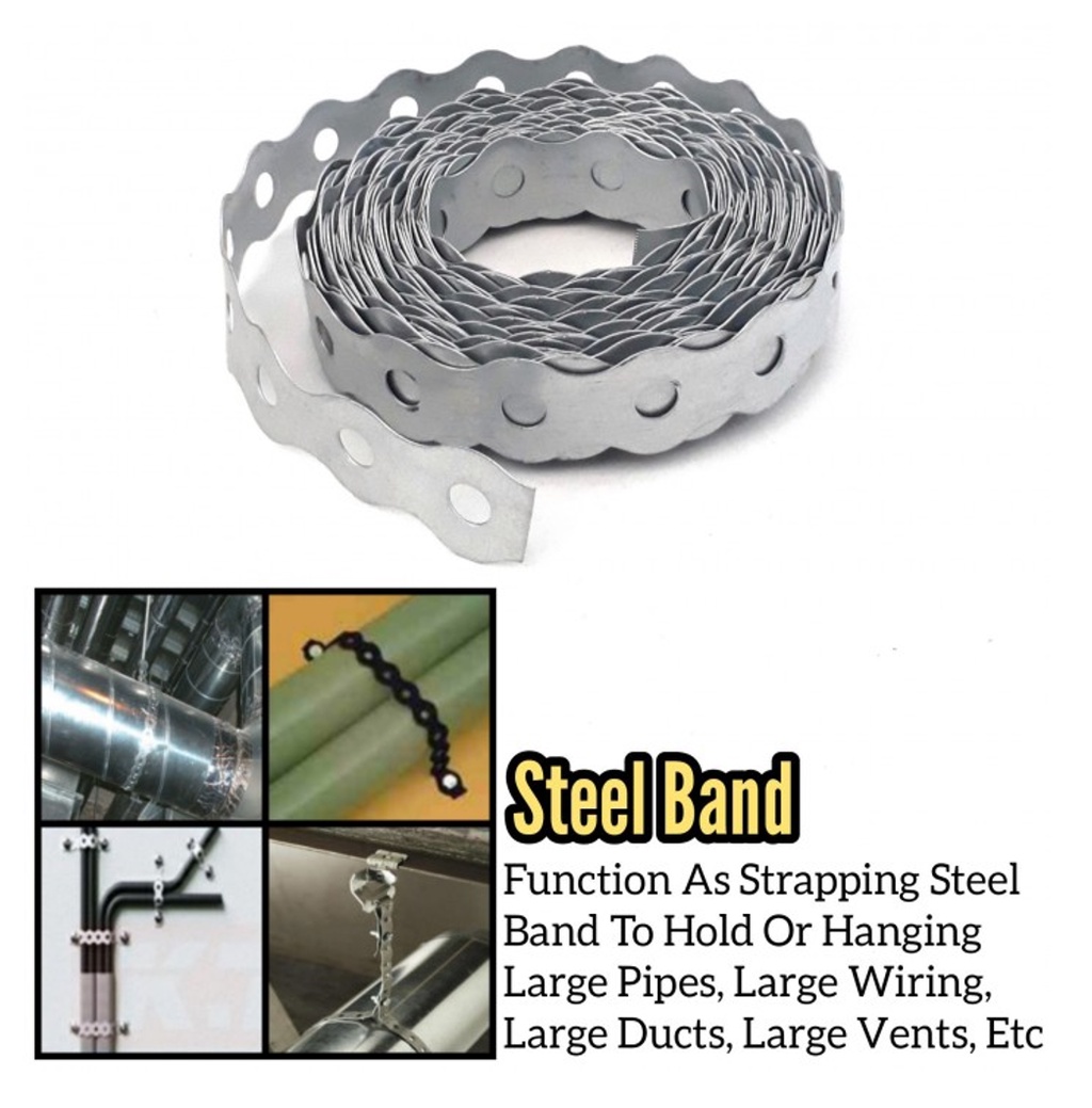 Multipurpose Steel Band Metal Fixing Strap with Perforated Holes ...