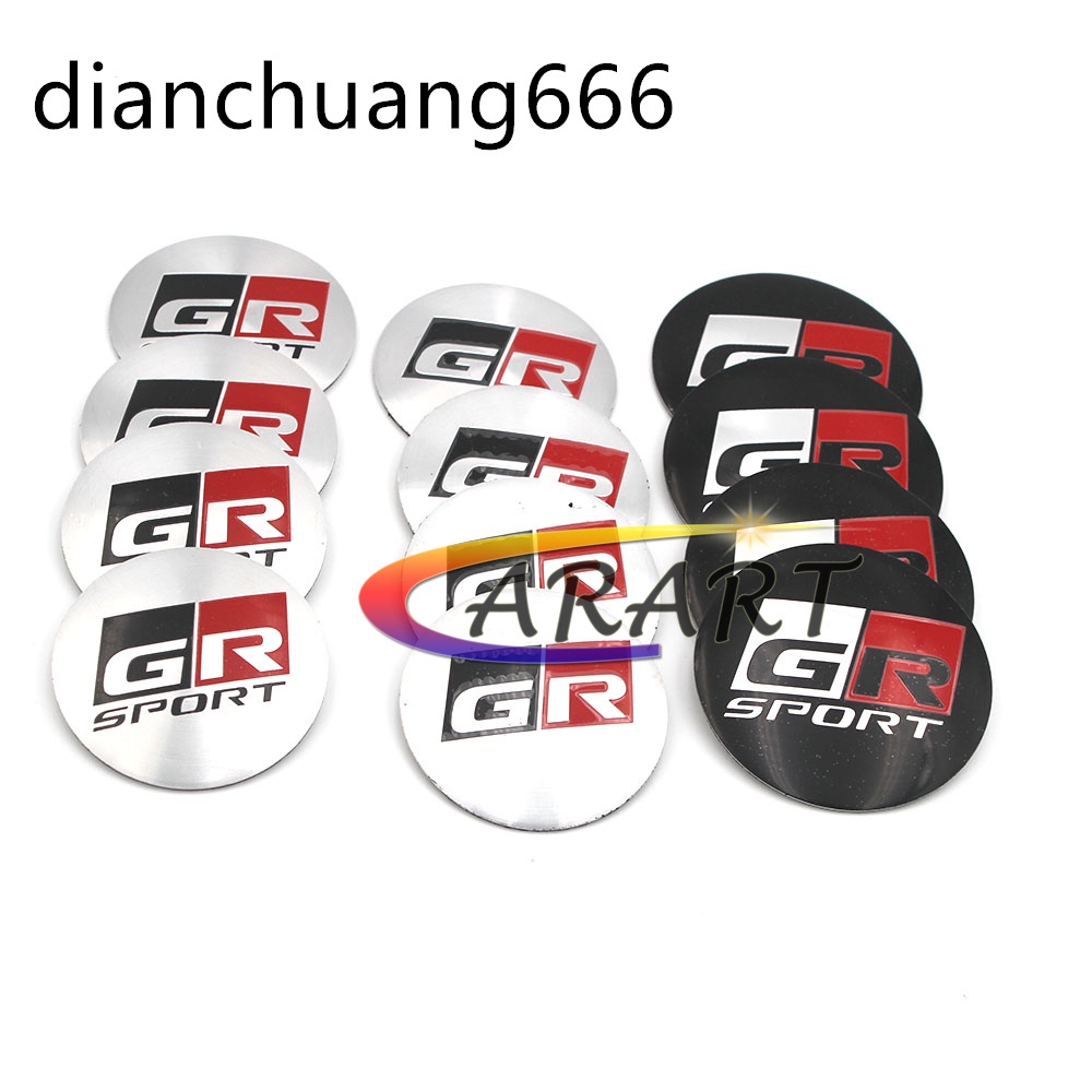 4pcs 56/60/65mm Gr Sport Car Wheel Center Stickers Hub Cap Decal For ...