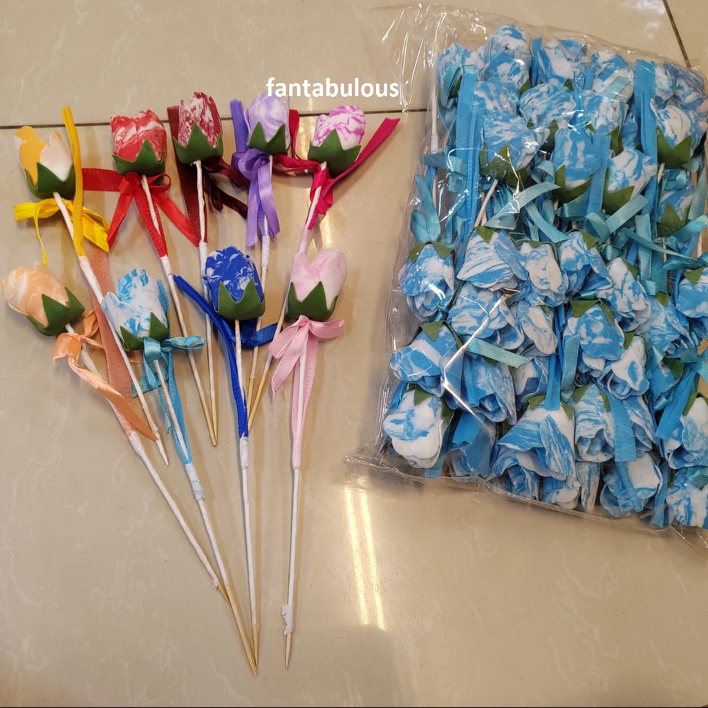 Bunga Telor Bajet murah 50 Batang/Bunga telur Corak marble / Egg Flower ...