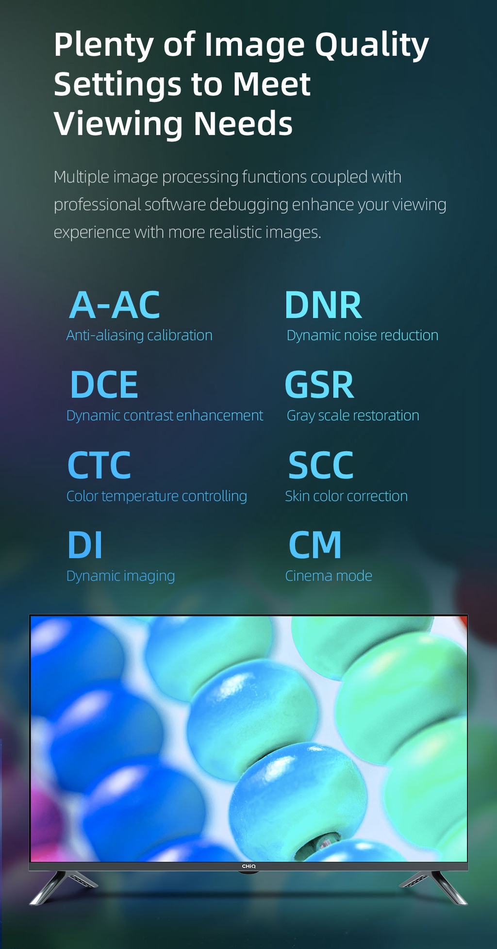 CHiQ Metal Full Screen Android 11 Smart TV/Google Assistant/Voice ...