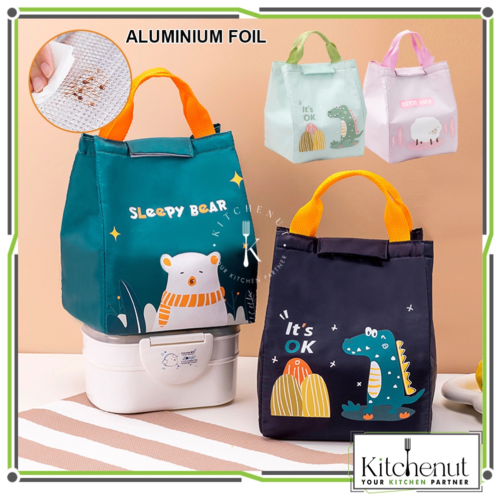 Kitchenut Leakproof Cute Food Lunch Box Bag Insulated Milk Storage Bag Warmer Bag Beg Bekal ...