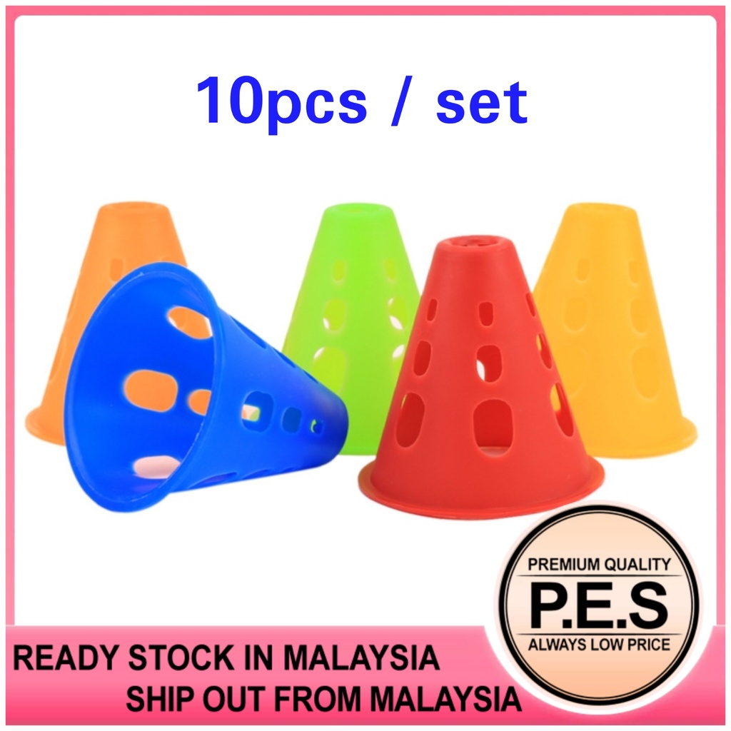 10pcs/set Agility Marker Cones Sport Cone Football Futsal Takraw ...
