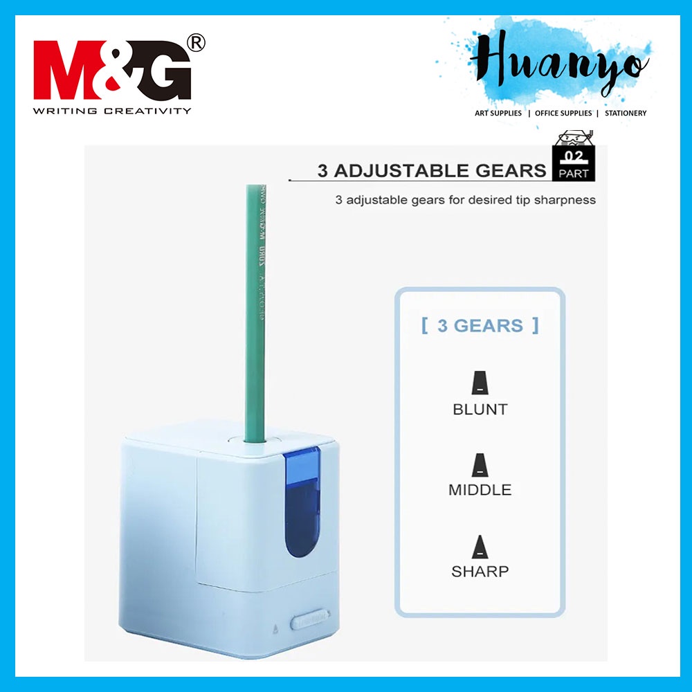 M&G Electronic Automatic Desk Pencil Sharpener (Free Extra Blade, USB ...