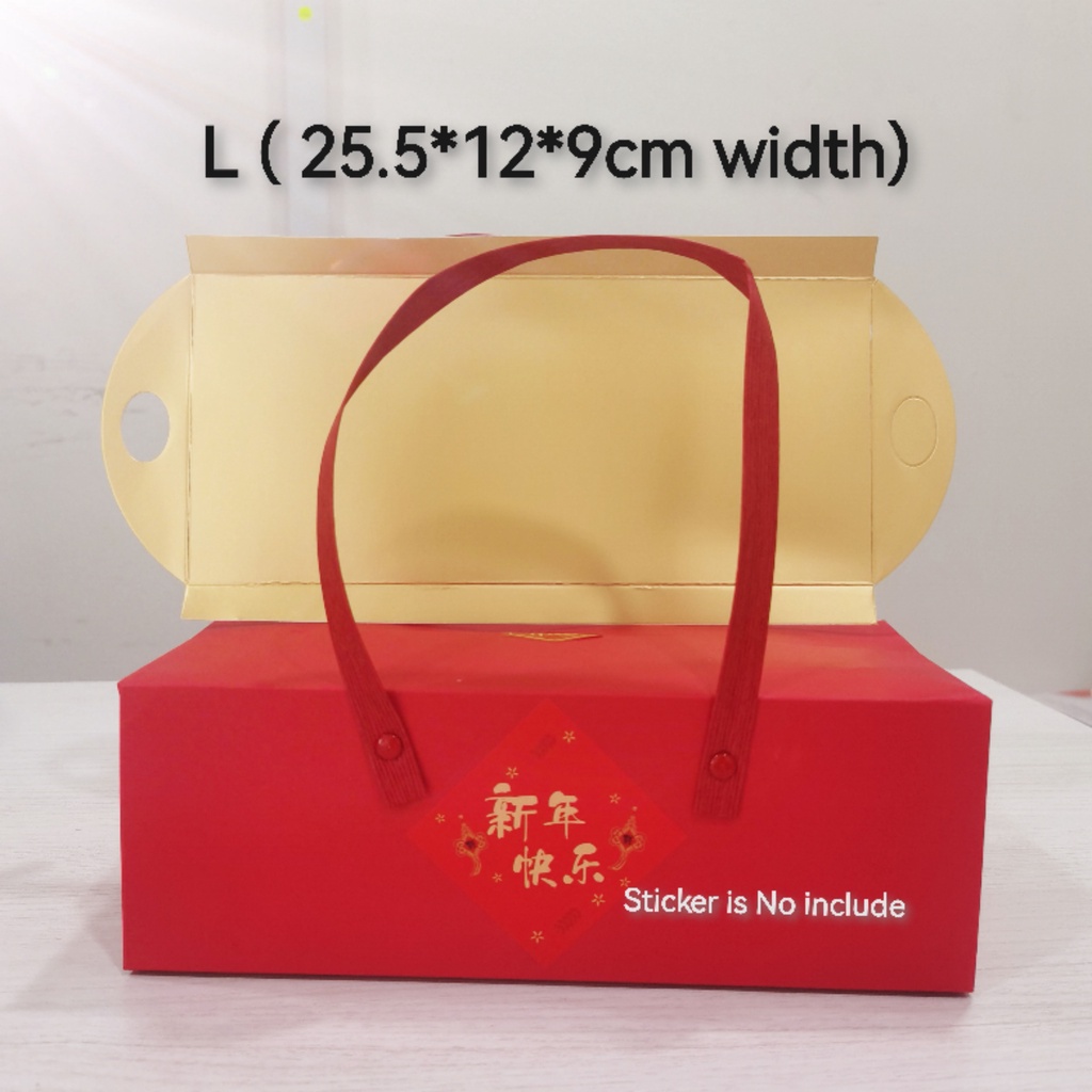 1psc Red Box Christmas Apple gift box / Chinese New year cookies box ...