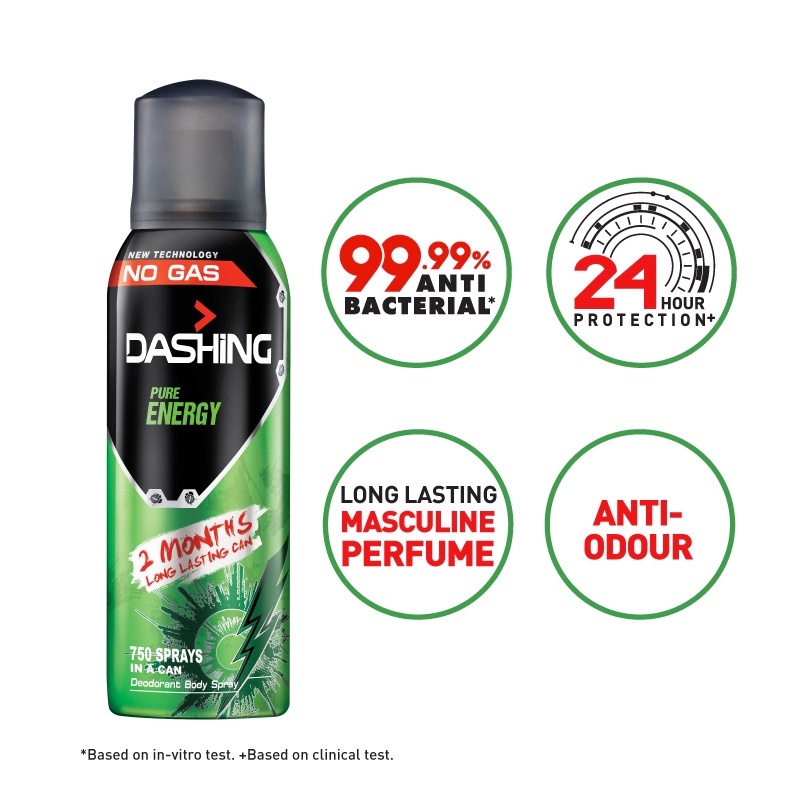 Dashing No Gas Deodorant Spray 150ml Bold Pure Energy Edge Deo Spray ...