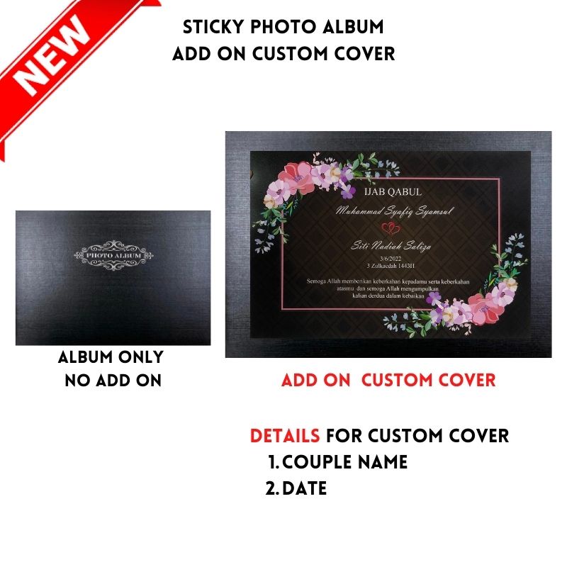 Sticky Photo Album 4R/ Horizontal Self Adhesive Album 15x10"/ Stick On ...