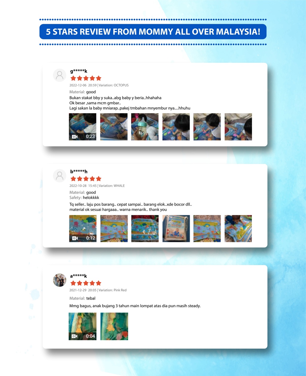 Baby Slapped Pad Baby Water Play Mat Baby Inflatable Water Play Mat ...