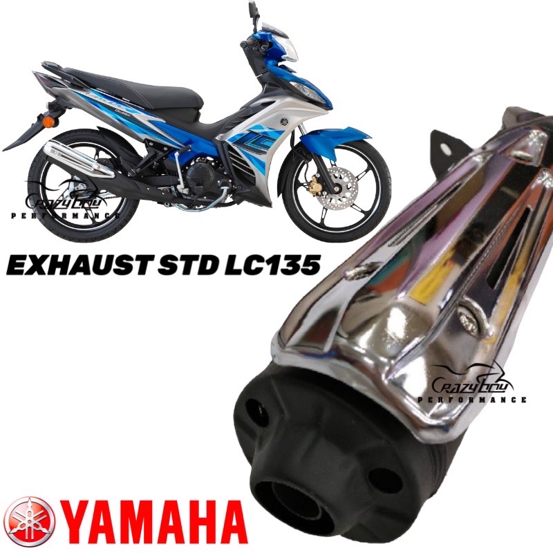 YAMAHA LC135 4S NEW STANDARD EXHAUST PAIP LC135 V2 V3 V4 V5 V6 V7 LC4S EKZOS STD KILANG LC135 ...