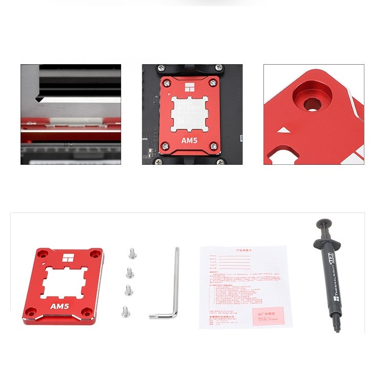 Thermalright AMD-ASF RED AM5 Red/Black AMD CPU AM5 Bending Corrector ...