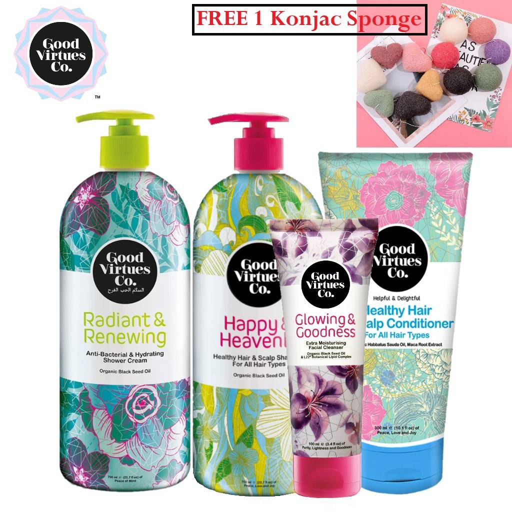 Good Virtues Co Hair Scalp Anti-Bacterial Hydrating Shampoo Conditioner ...