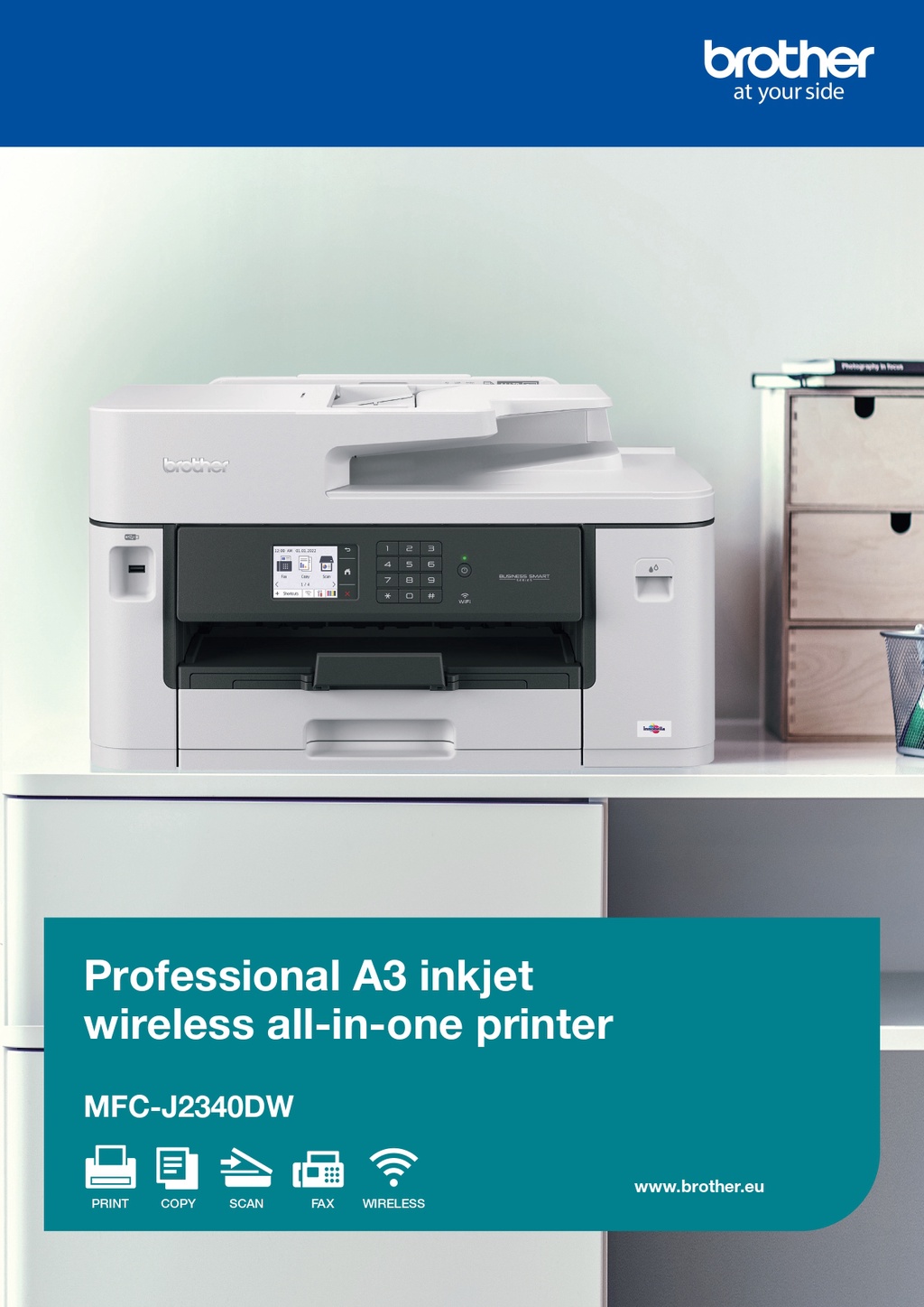 Brother Inkjet Color A3 A4 4in1 Printer MFC-J2340DW | Print A3 Scan ...