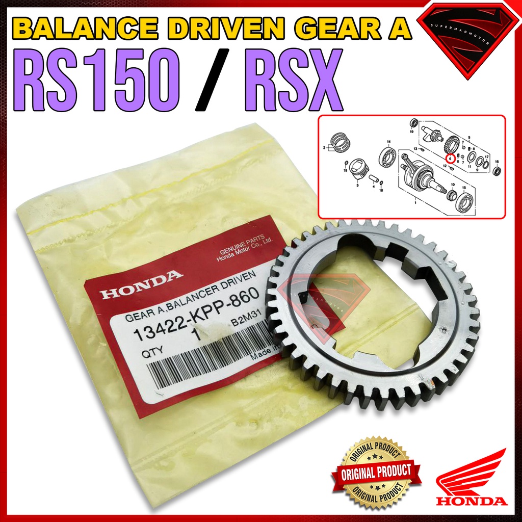 100% ORIGINAL HONDA RS150 WEIGHT COMP BALANCER ENGINE WEIGHT BALANCING ...
